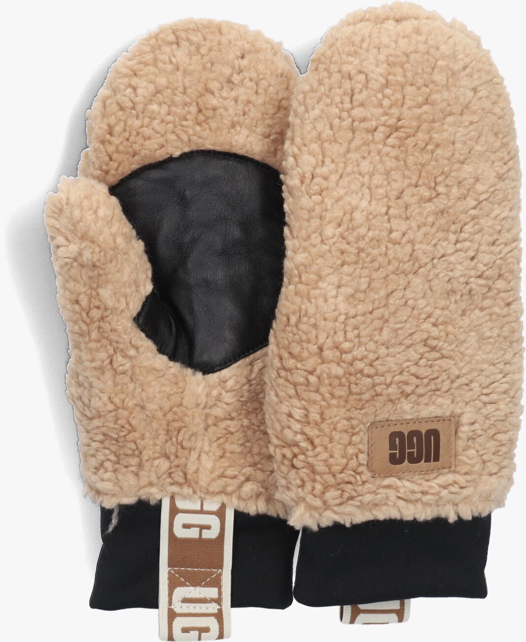 Camel UGG Handschoenen SHERPA MITTEN W LOGO TAPE | Assem