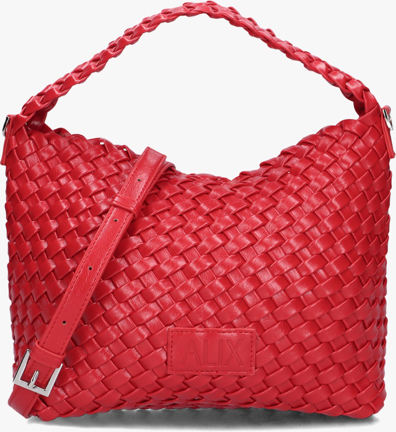 Rode ALIX THE LABEL Handtas LADIES WOVEN LACQUAR BRAIDED BAG | Assem