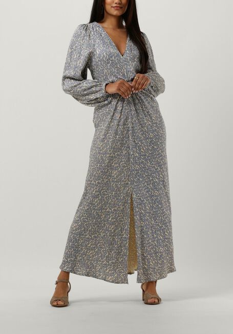 Blauwe SECOND FEMALE Maxi jurk RATTAN DRESS | Assem