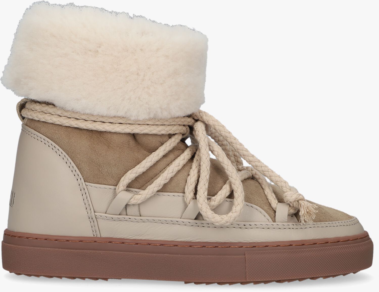 Taupe INUIKII Vachtlaarzen CLASSIC HIGH LACED | Assem
