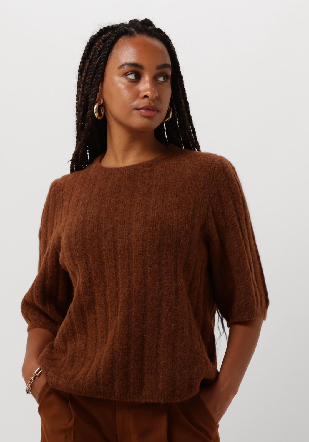 Bruine GESTUZ Trui ALPHA TEE | Assem