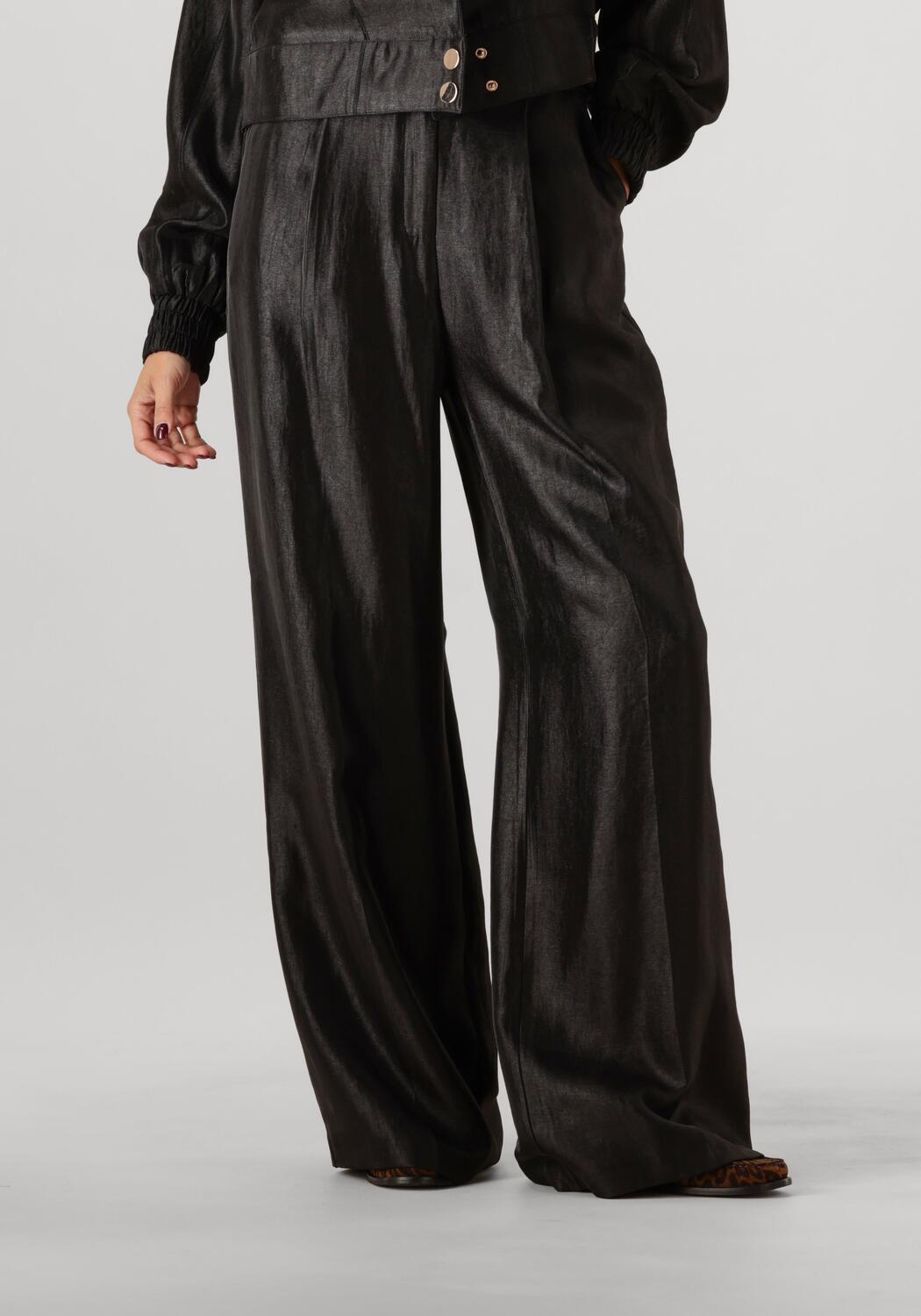 Zwarte AAIKO Pantalon ROCIA TWILL SHINE VIS 545 | Assem