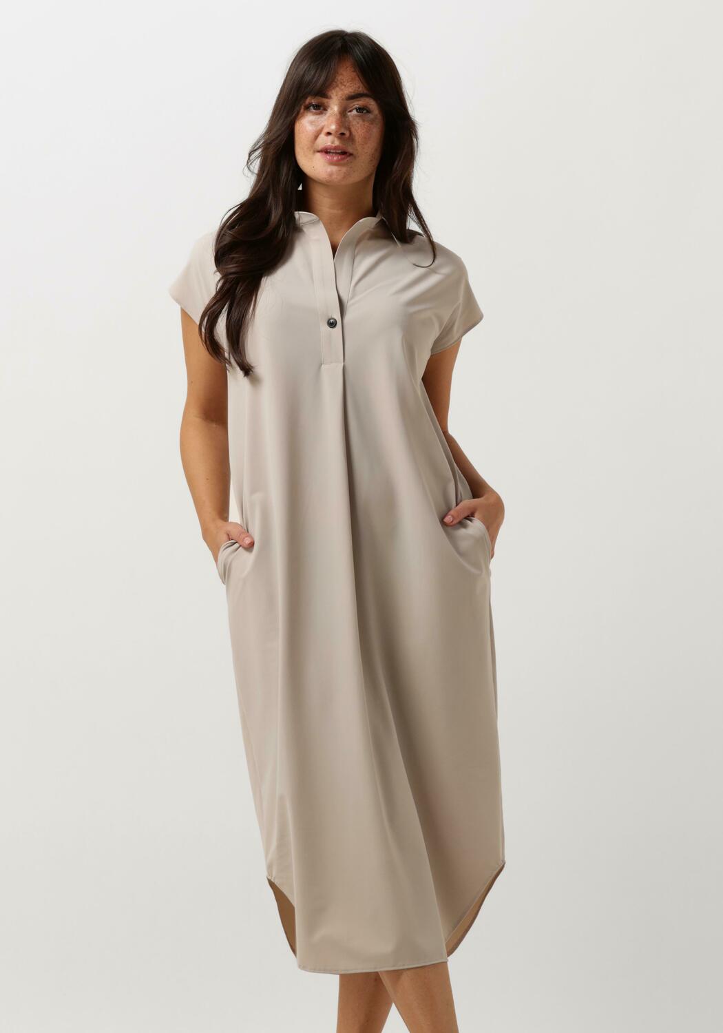 Beige PENN & INK Midi jurk S24N1501LTD | Assem