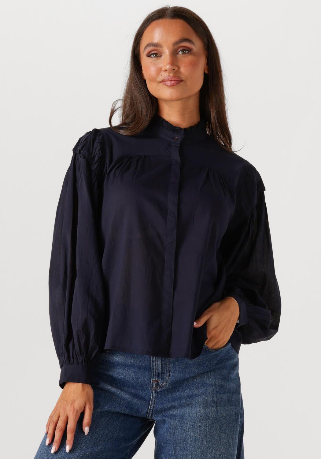 Donkerblauwe ANTIK BATIK Blouses ANGE BLOUSE | Assem