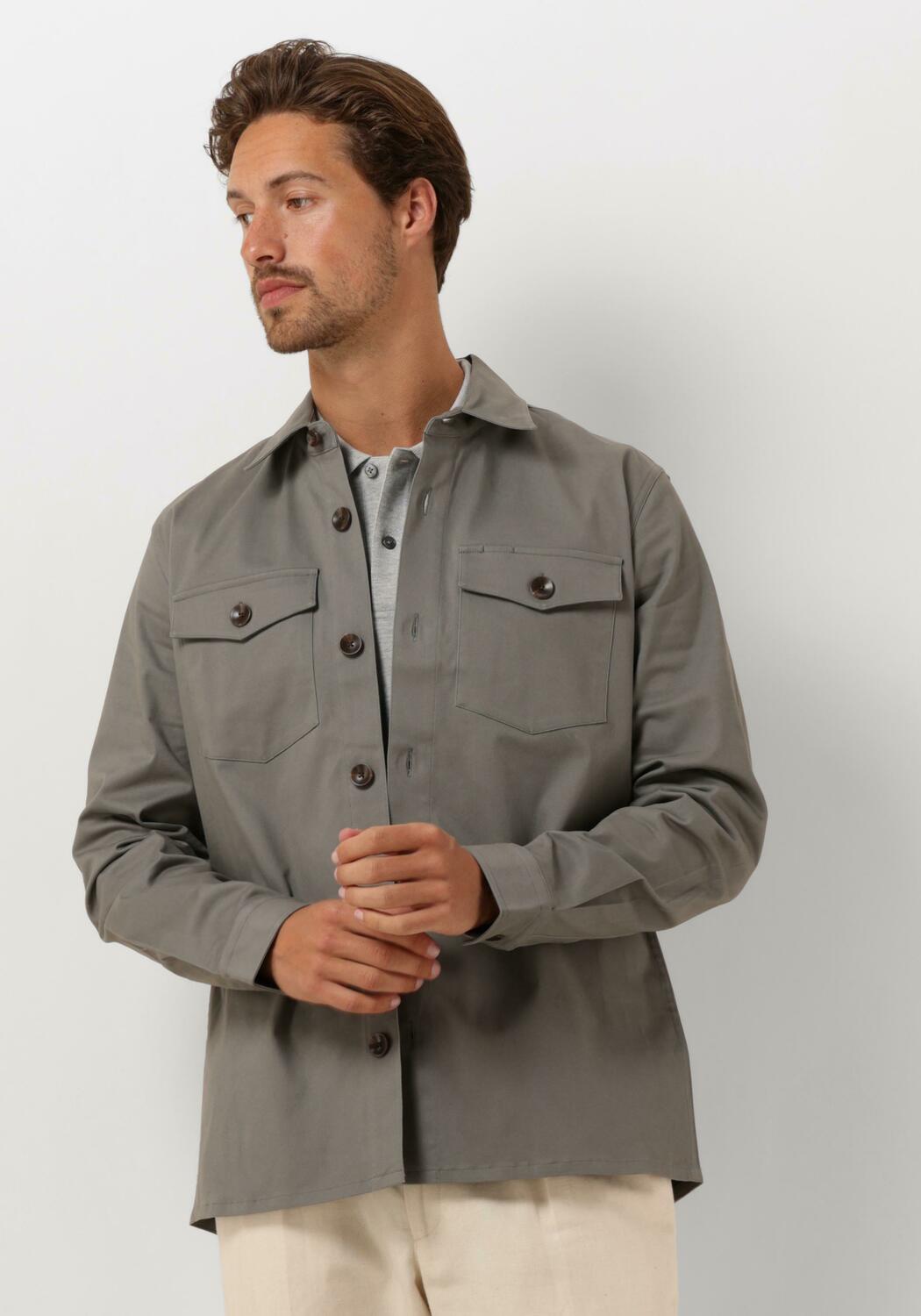 Groene PROFUOMO Overshirt OVERSHIRT BASIC | Assem