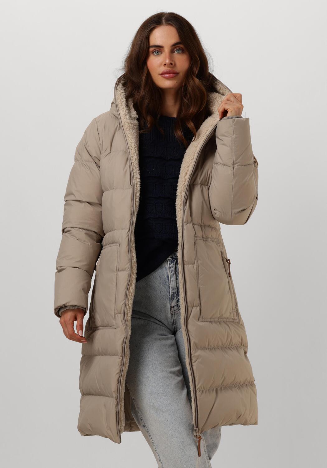 Taupe MOSCOW Gewatteerde jas 07-08-OGGY | Assem