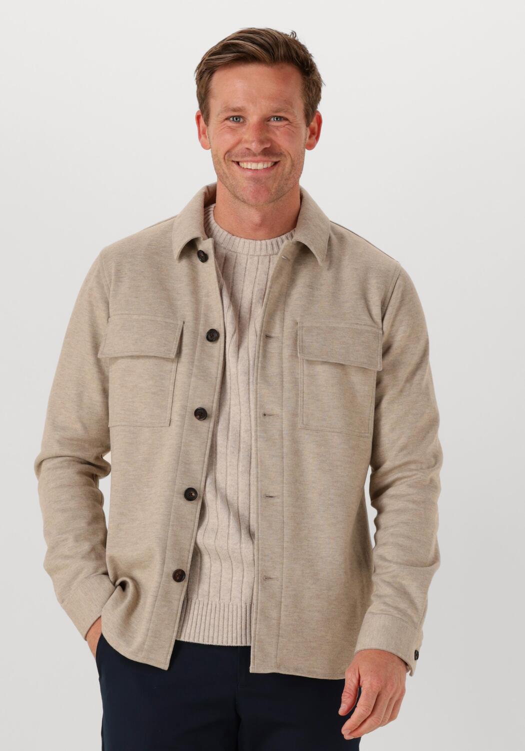 Beige PROFUOMO Overshirt OVERSHIRT CUTAWAY KNITTED | Assem
