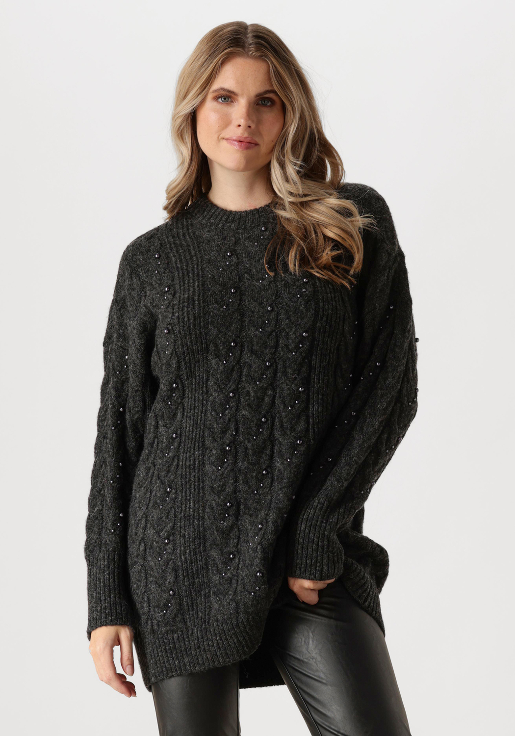 Grijze DANTE6 Trui CROFT PEARL SWEATER | Assem