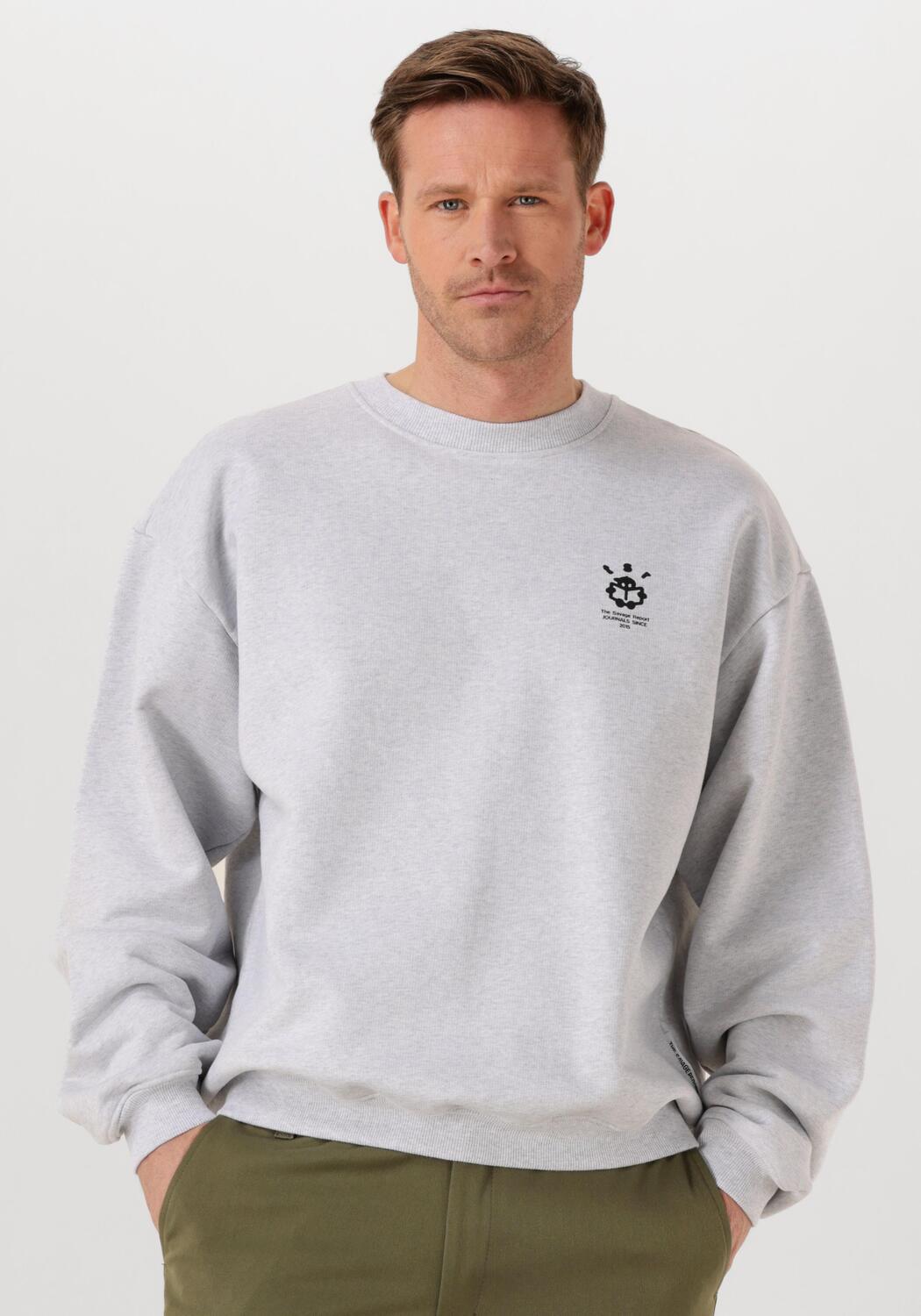 Lichtgrijze THE SAVAGE REPORT Sweater THE REPORTER | Assem
